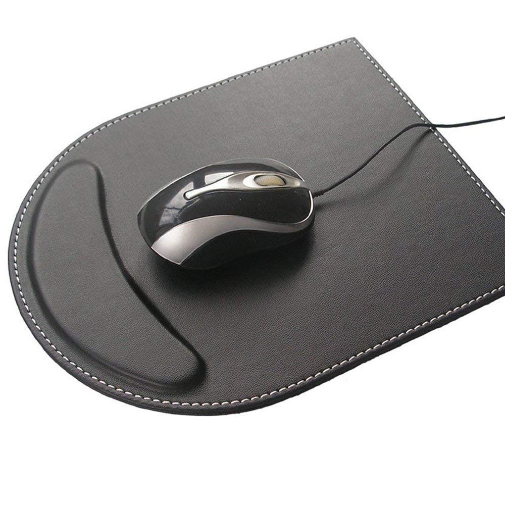 Customized Business Mouse Mat Carbon Color Mousepad Matte Pu Leather ...
