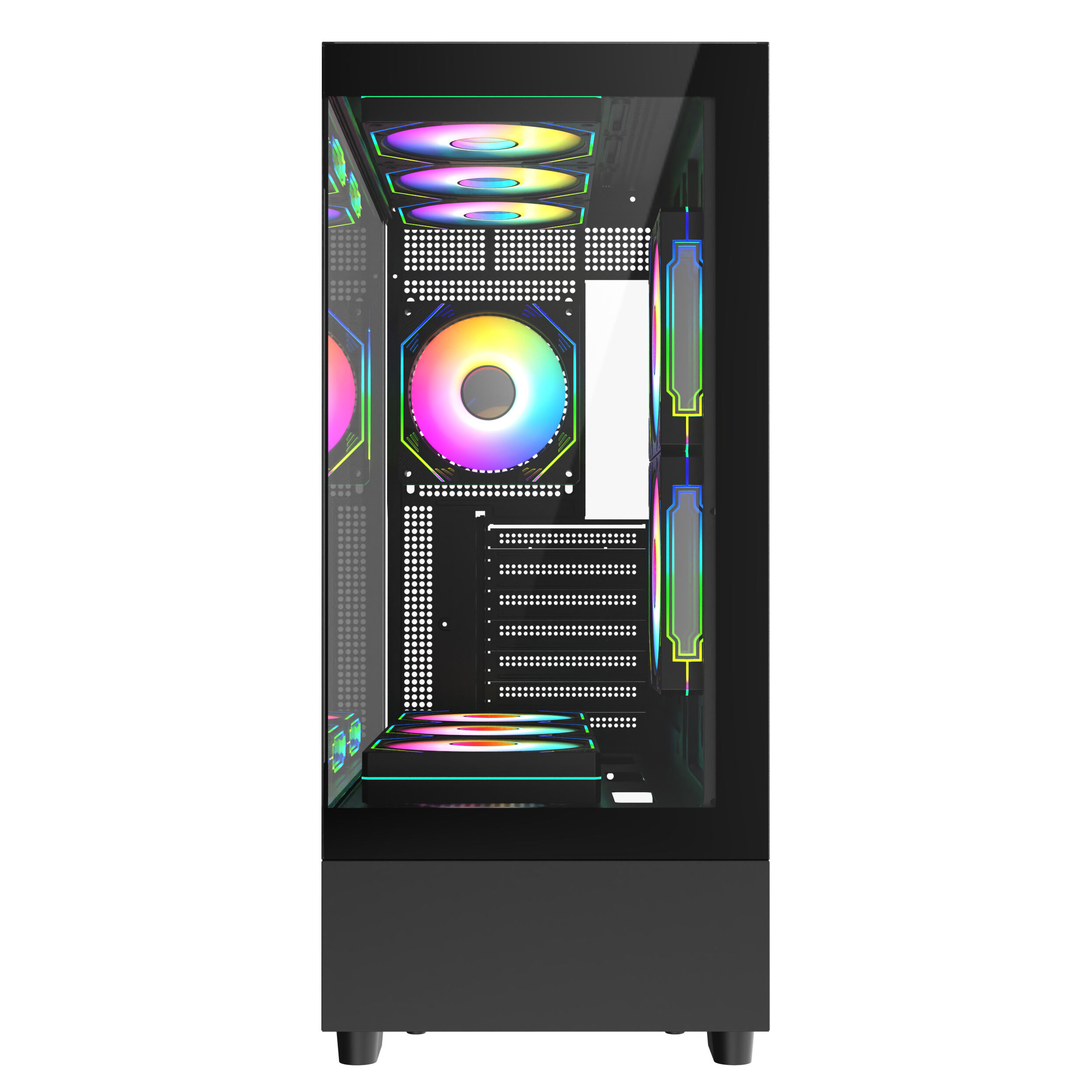 Tempered Glass Micro Pc Case Argb Fan Gaming Case Tempered Glass ...