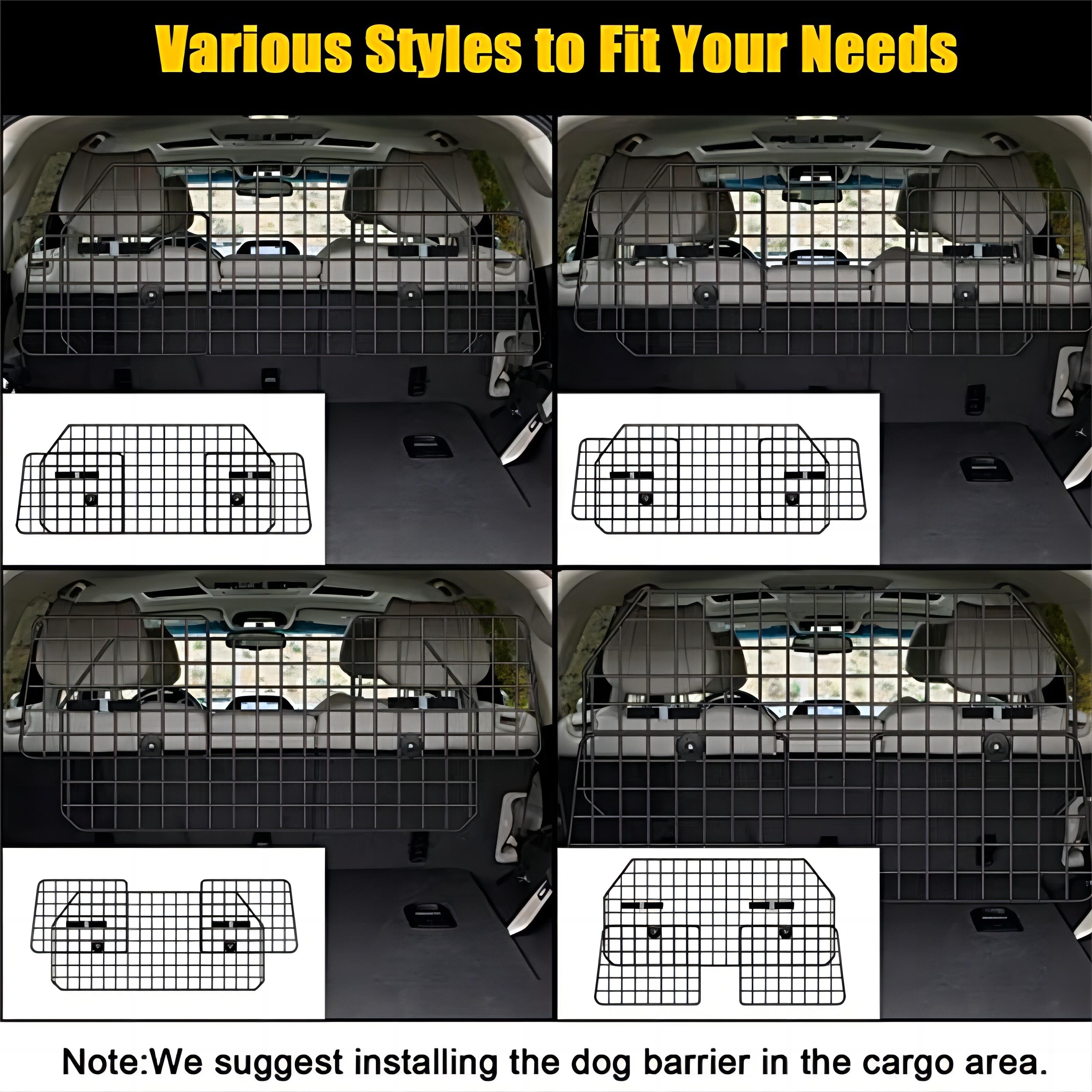 Dog Car Barrier For Most Vehicles - Adjustable Large Pet Suv Barriers ...