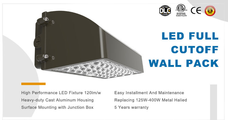 Full Cut-off Led Wall Pack 100w 120000lm Replaces 400w Hps/hid 5000k ...