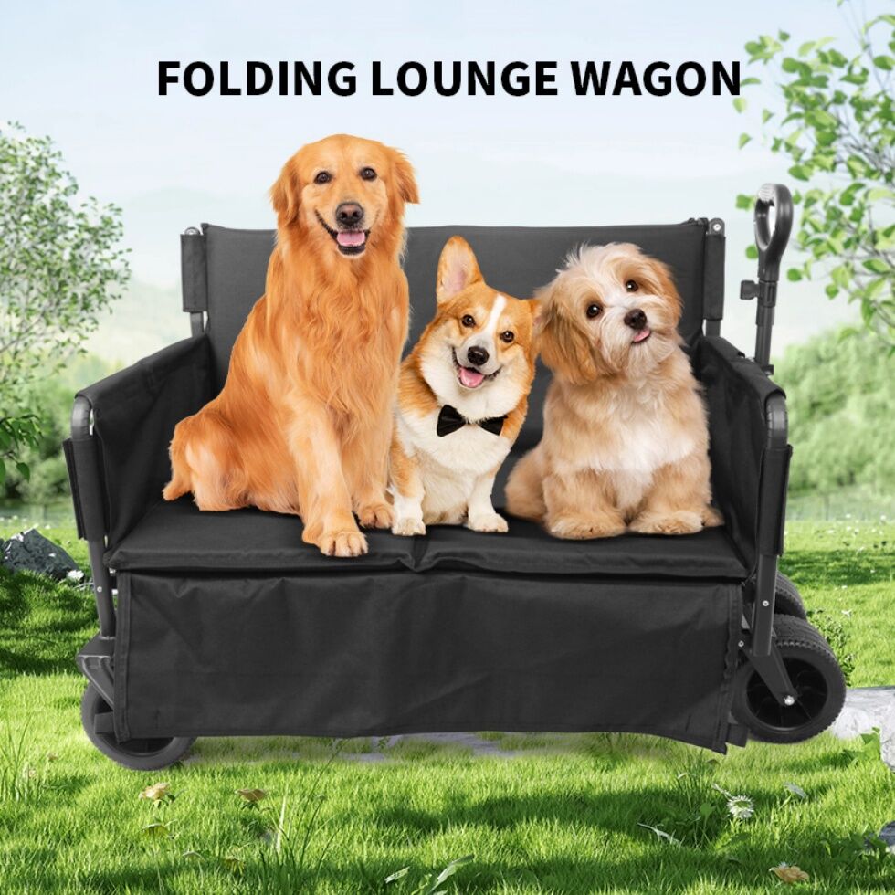 New Couch Heavy Duty Collapsible Folding Wagon Utility Outdoor Camping ...