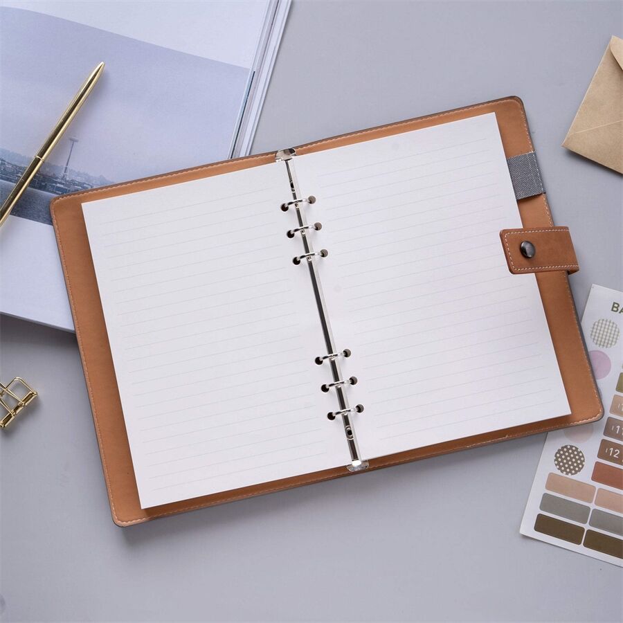 Faux Vegan Leather Linen A5 Journal Notebook Custom Travel Business ...