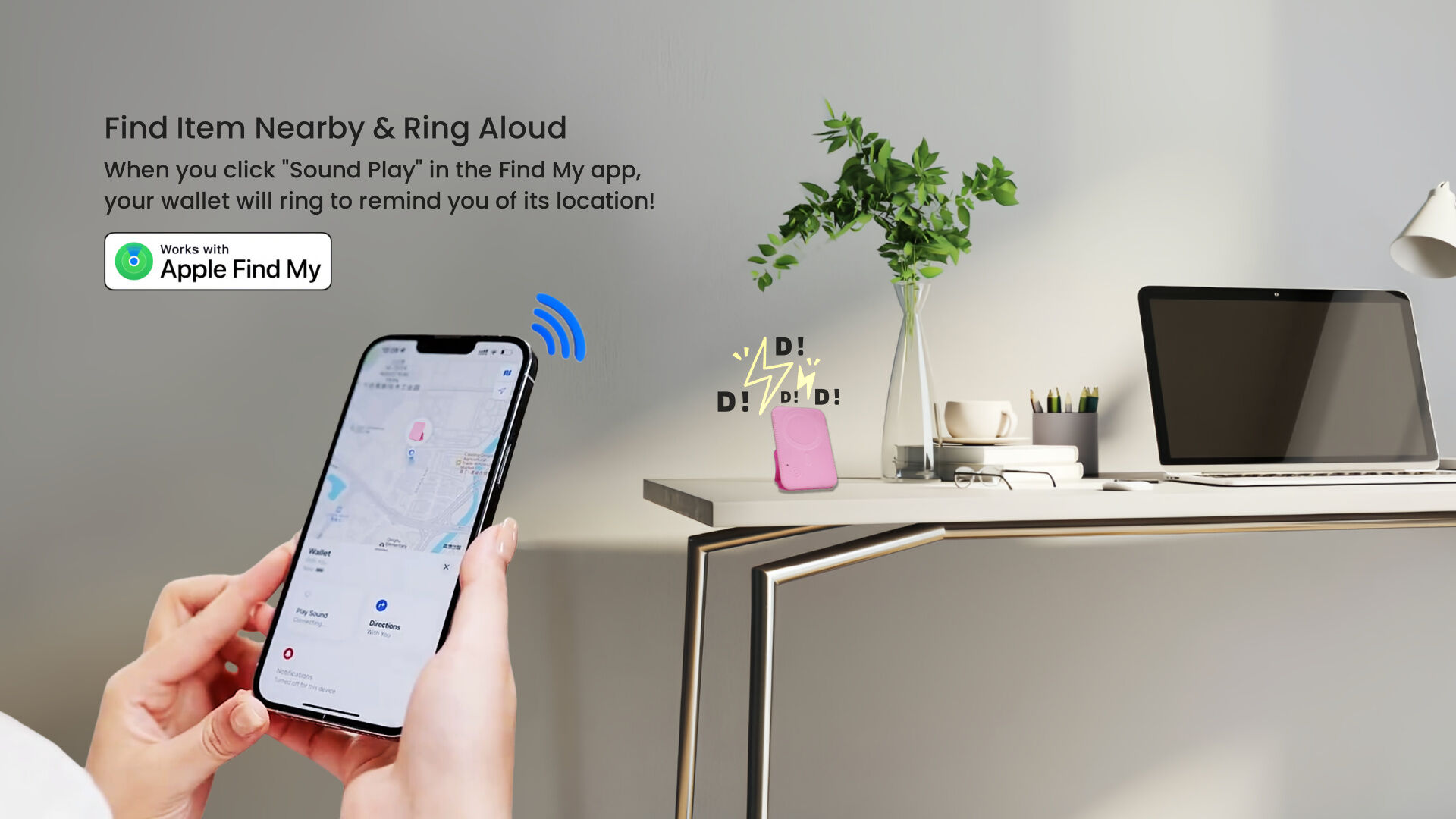 Wholesale Odm Tracker Pu Magnetic Find My Smart Wallet Finder Wireless ...