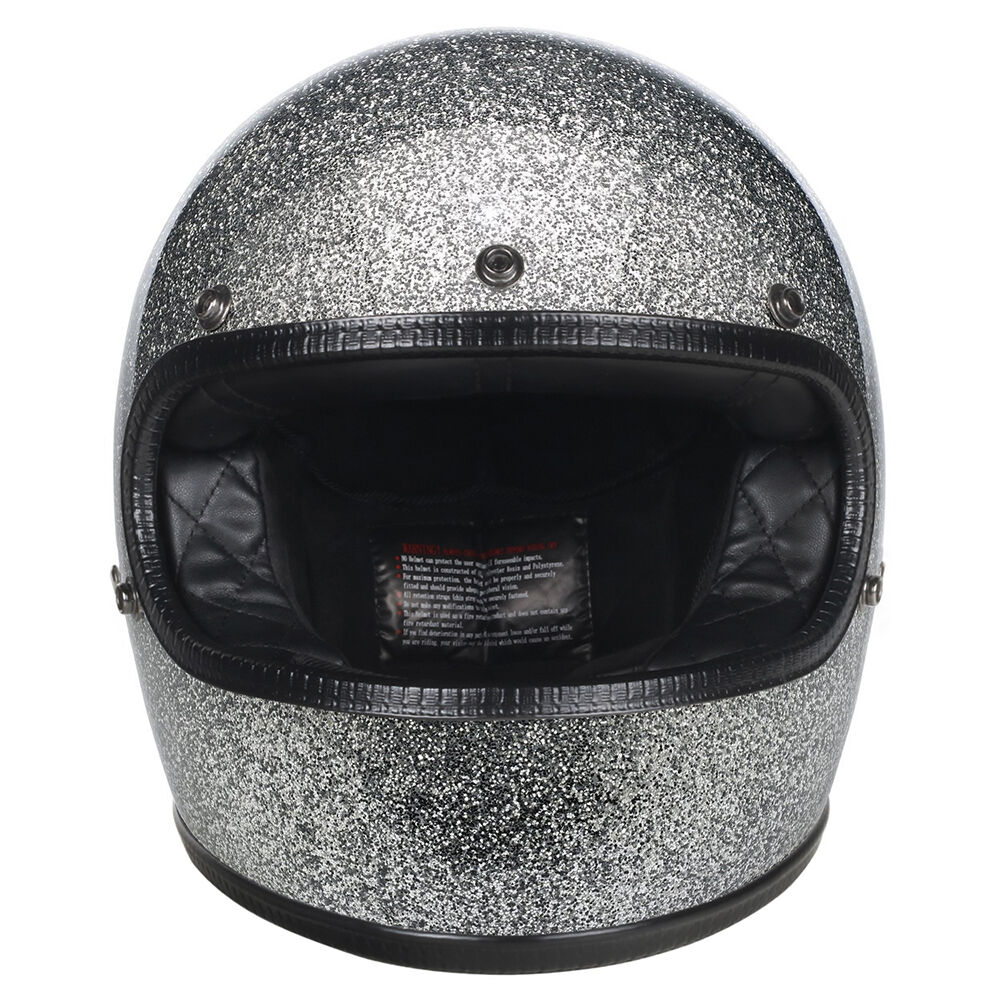 Super Metal Flake Vintage Full Face Helmet Casco With Dot,ce ...