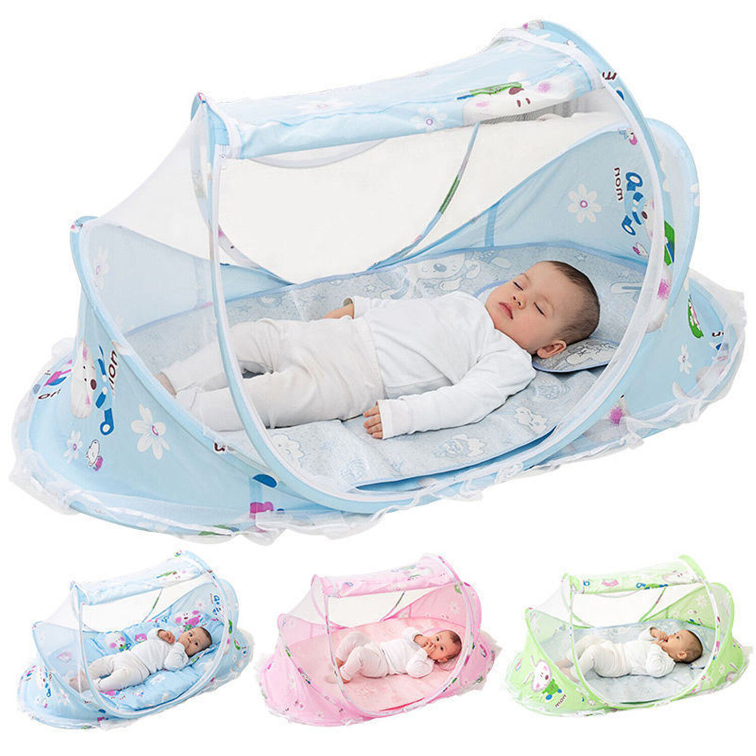 Easy Install Bedroom Folded Folding Portable Baby Mosquito Net With Pad ...