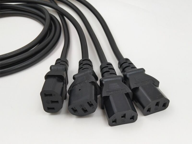 Bs Certified Uk Plug Splits To Four C13 Connector 1 To 4 Power Splitter ...