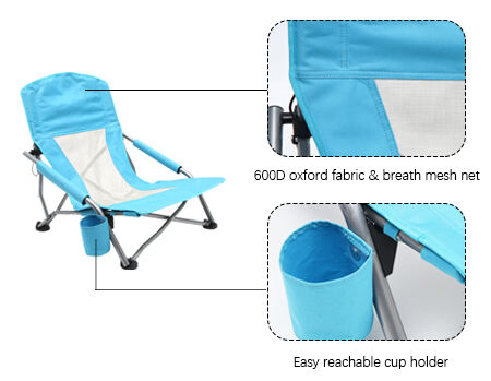 Premium Red Large Mesh Beach Chair With Reclining Function And ...
