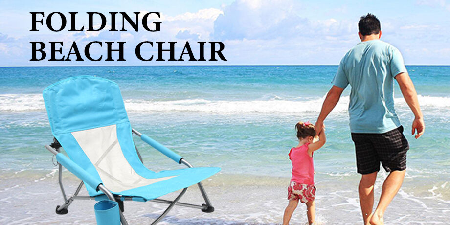 Premium Red Large Mesh Beach Chair With Reclining Function And ...