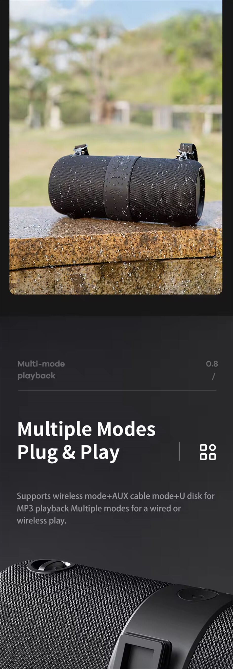 Ksn Waterpoof Outdoor Speakers Ipx6 Wireless Portable Speaker Column ...