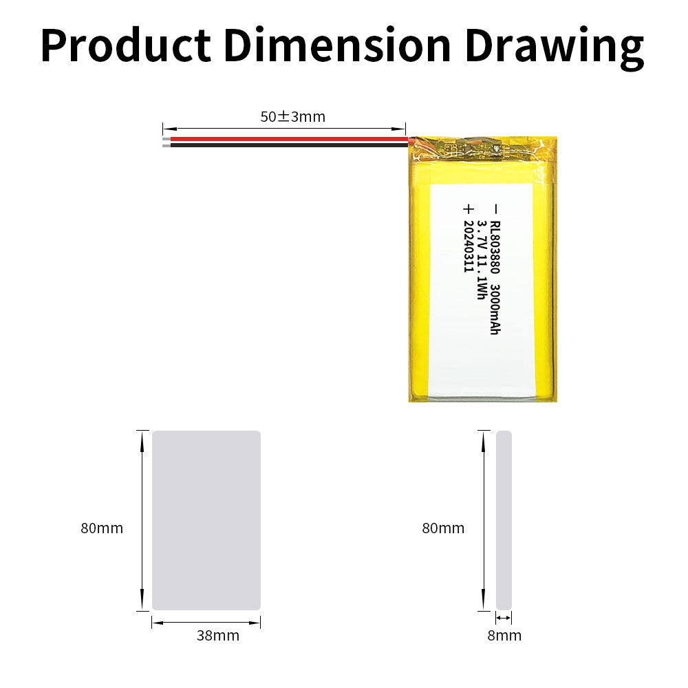 Bulk Buy China Wholesale Factory Price 803880 Pouch Type Battery ...