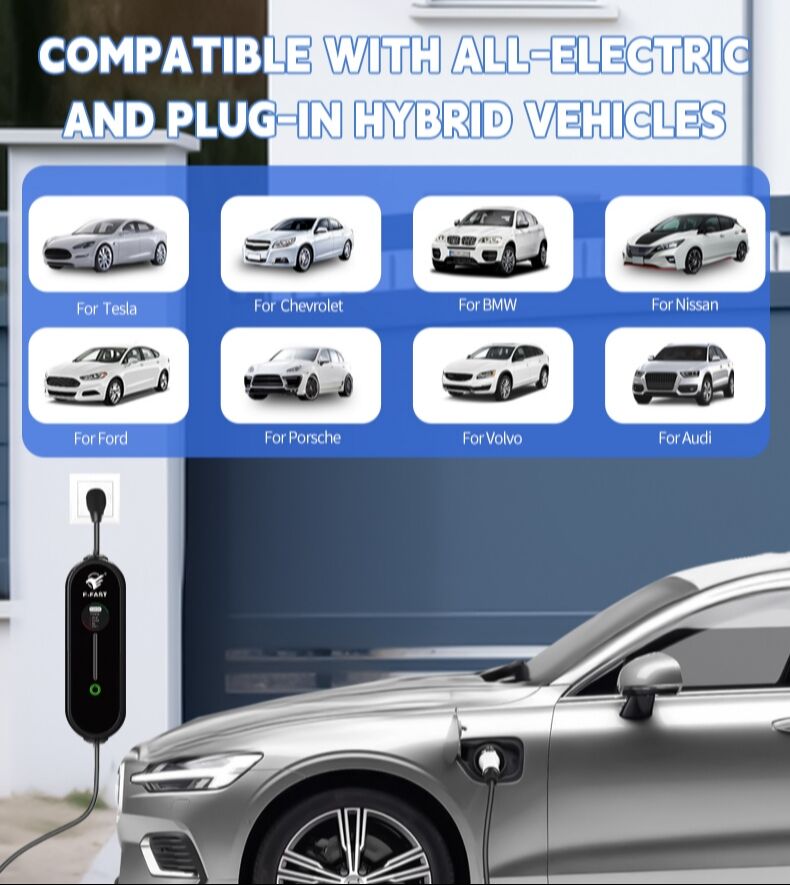 E-fast Ac 120v 240v Smart Current Adjustable Ev Charger Pile Plug-in ...