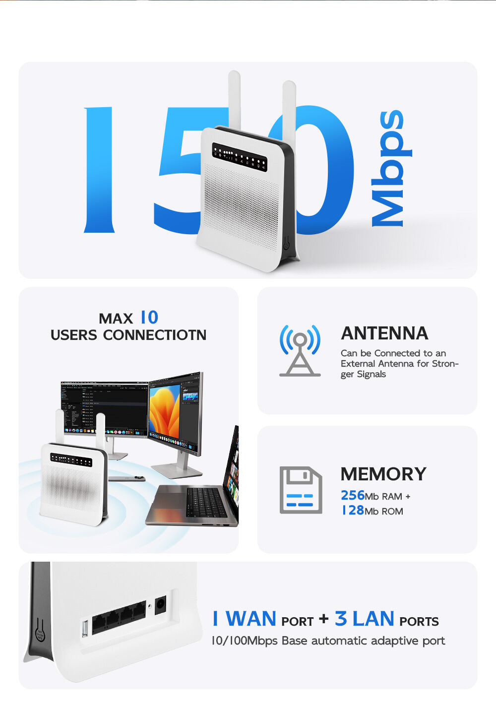 Long Range 4g Lte Modem Router With Sim Card Router Wi Fi With Sim Card ...