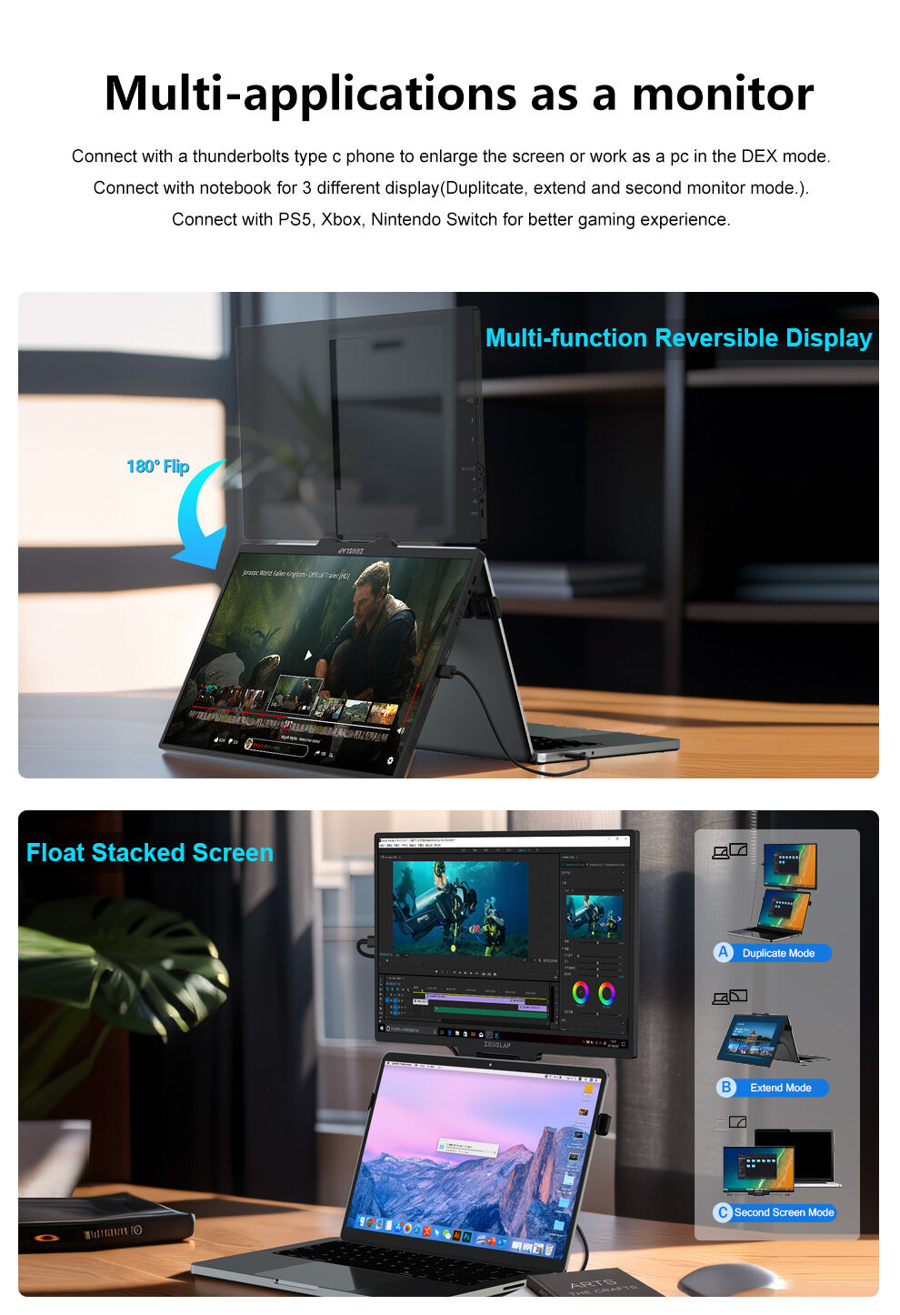 Led Screen Ips Hd Display Ultra Thin Multi-functional 16 Inch 2.5k ...