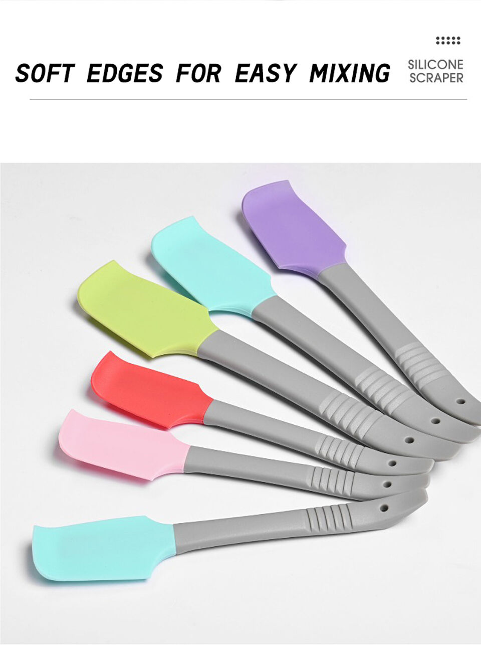 Non-stick Heat Resistant Rectangular Silicone Spatulas Nonstick ...