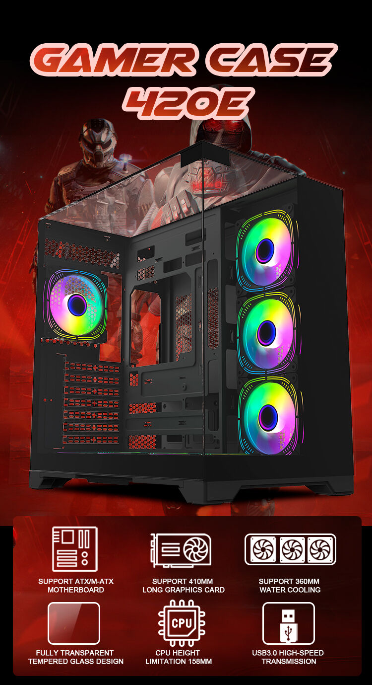 Odm Circular Arc Panoramic Tempered Glass Game Cabinet Gaming Atx ...