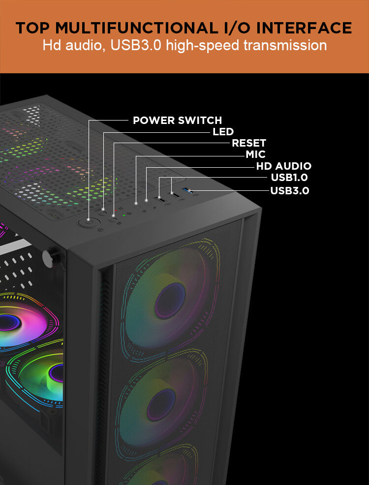 Buy China Wholesale Oem/odm Desktop Gaming Pc Front Panel Tempered ...