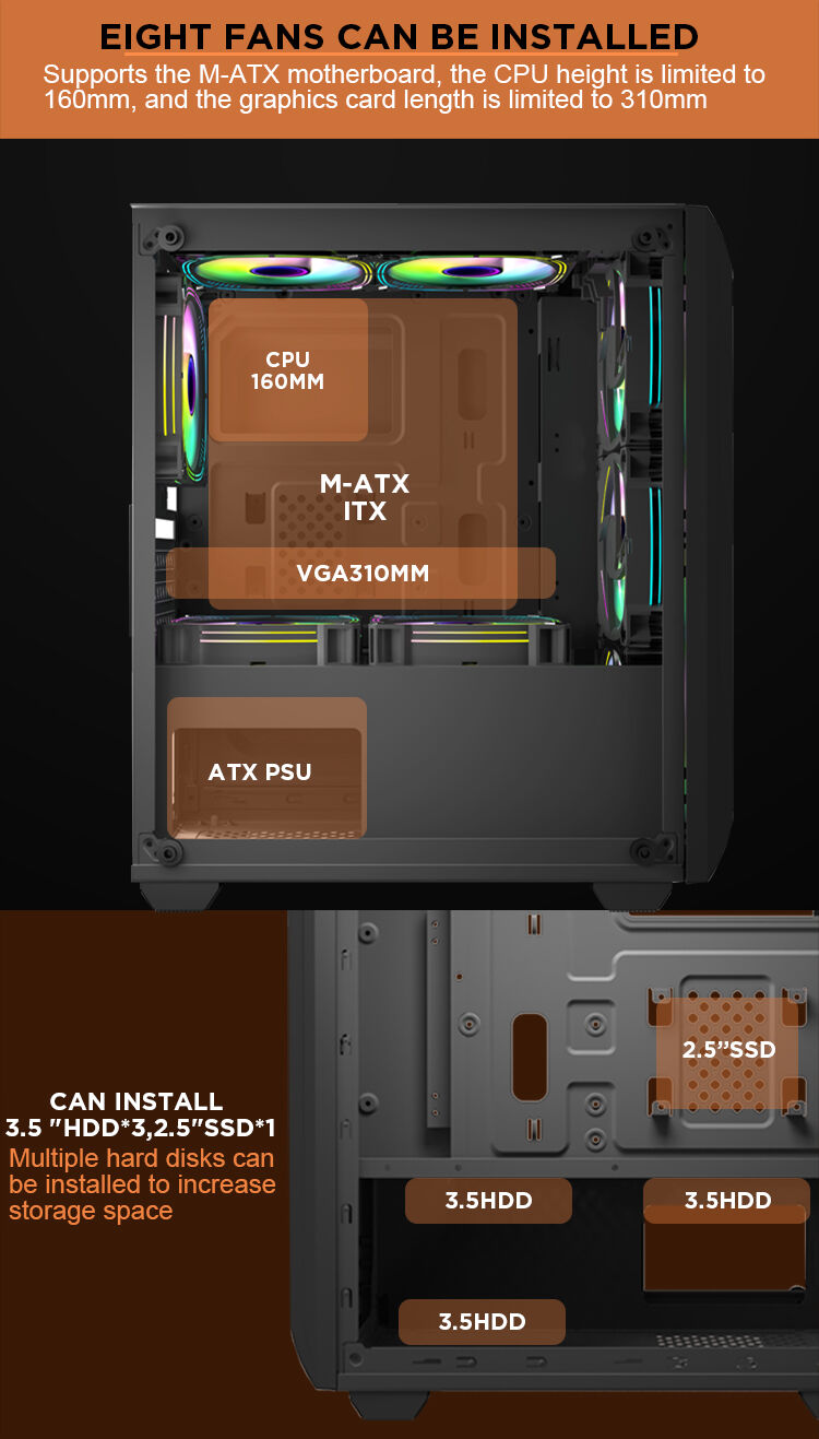 Buy China Wholesale Oem/odm Desktop Gaming Pc Front Panel Tempered ...