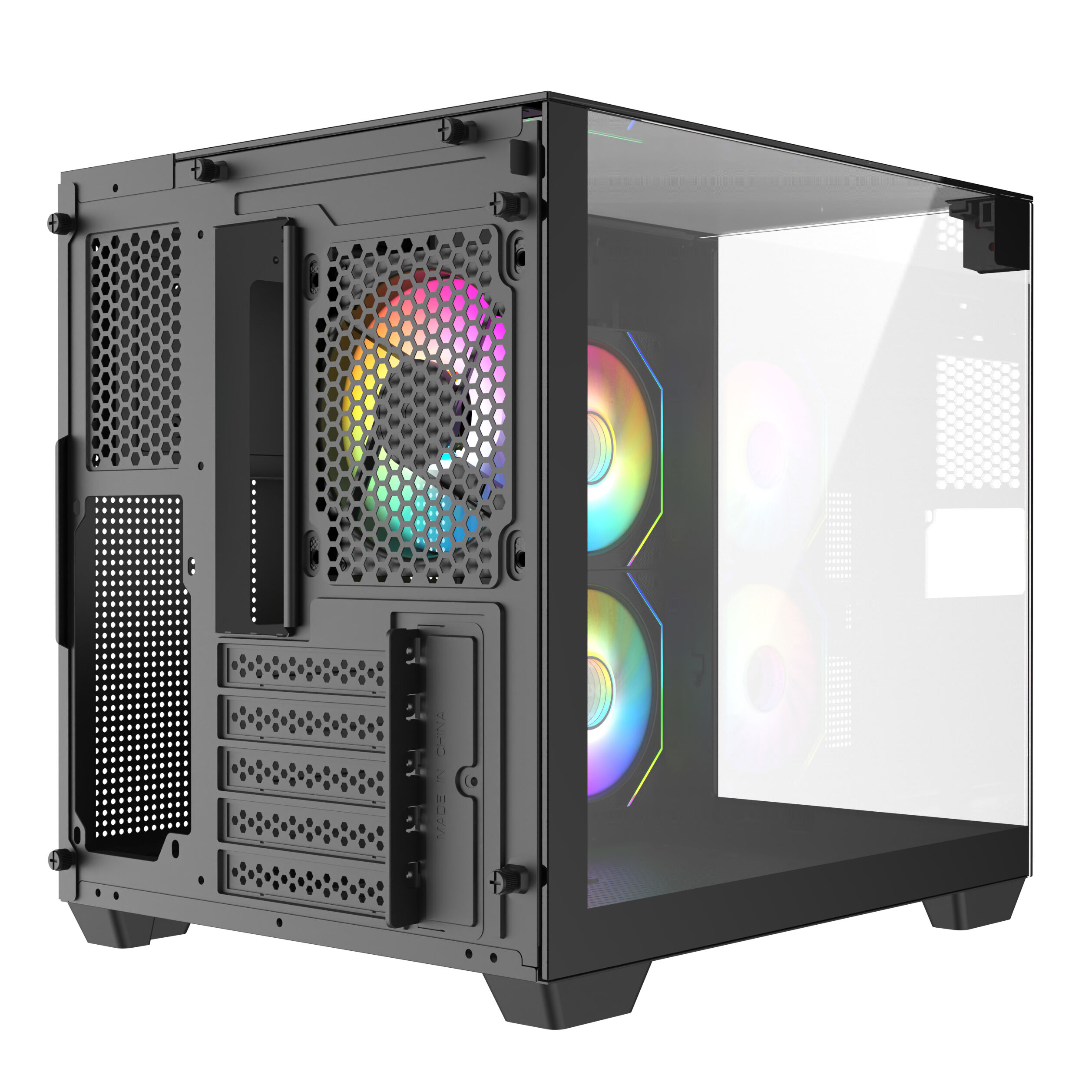 New Design Gamming Computer Case Three Tempered Glass Panels Desktop ...