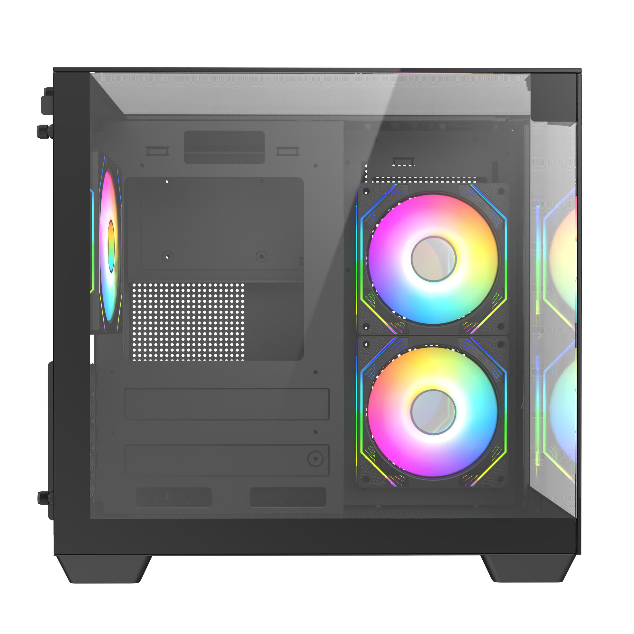 New Design Gamming Computer Case Three Tempered Glass Panels Desktop ...