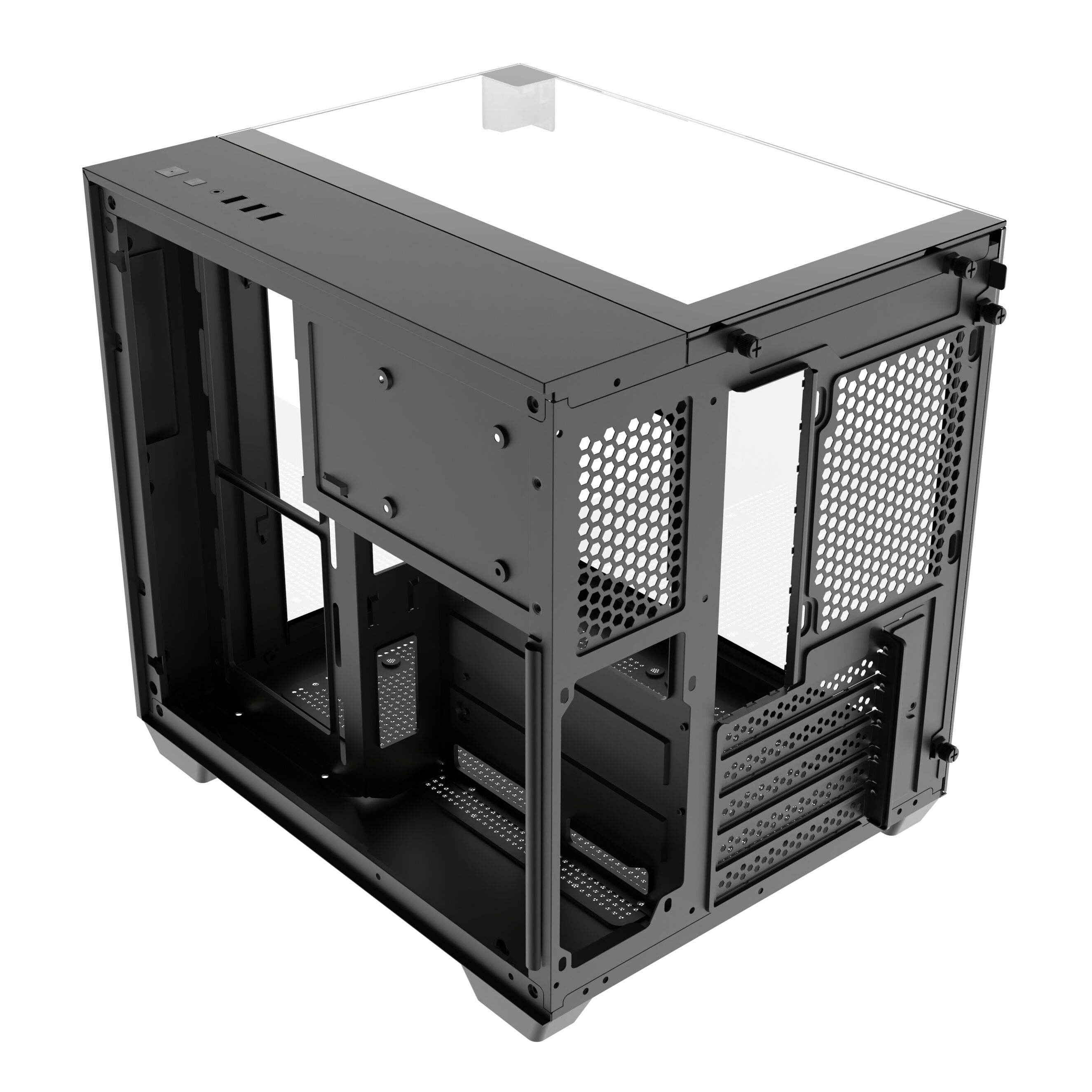 New Design Gamming Computer Case Three Tempered Glass Panels Desktop ...