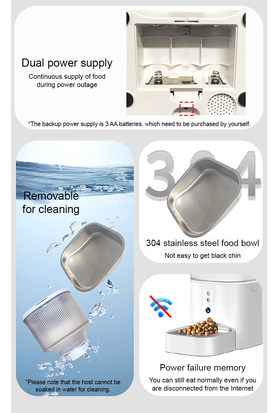 Pet Feeding Machine Automatic Feeder Cat Dog Cat Food Timed Feeder Wifi ...