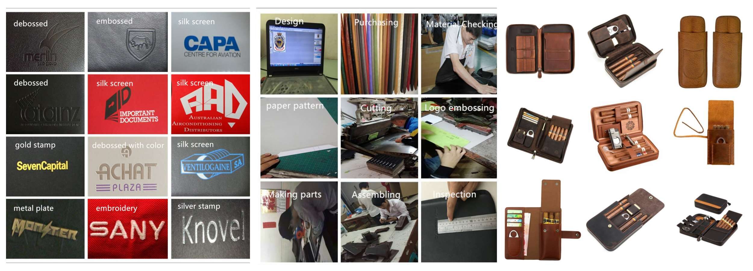 High Quality Luxury Custom Leather Cigar Bag Cedar Wood Cigars Box ...