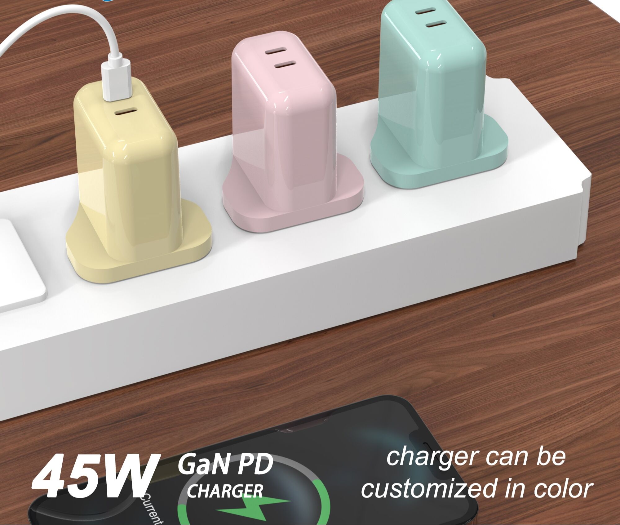 Ce Certification Gan Pd45w Uk Standard C+a Port Multi-protocol ...