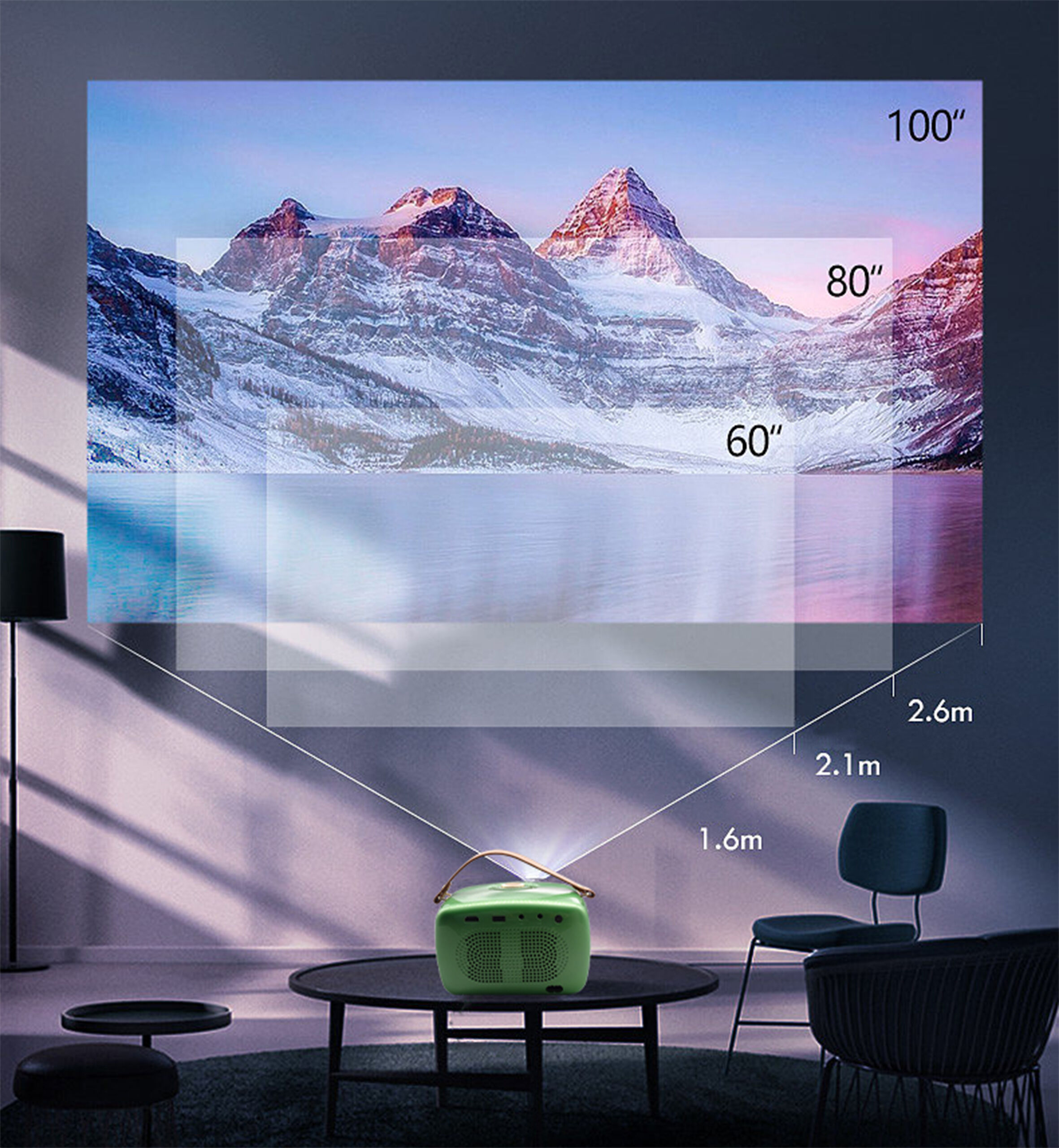 Youxi Hd Portable Projector Home Cinema With Wifi Bluetooth Native 720p ...