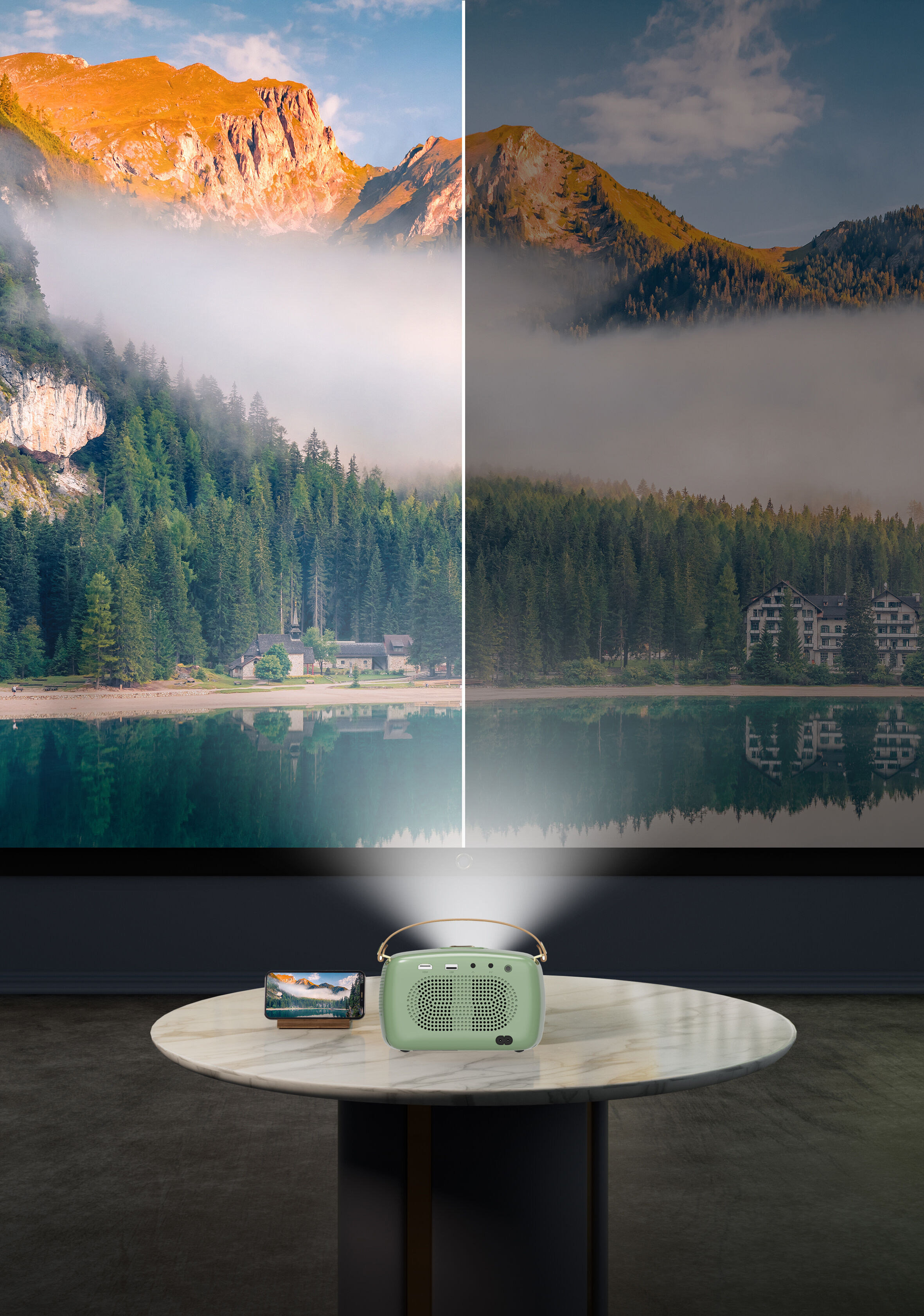 Youxi Hd Portable Projector Home Cinema With Wifi Bluetooth Native 720p ...