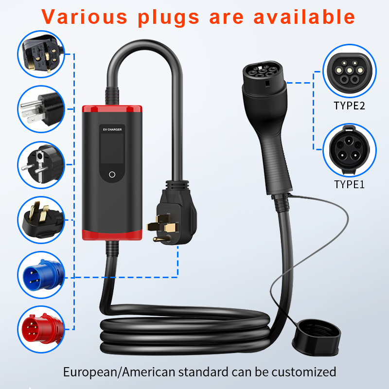 Wholesale Electric Car Adjustable Current 16a Three Phase 11kw Ev Charging Station Portable Ev ...