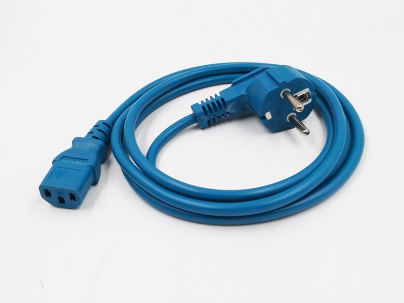 European 16a Cee 7/7 Male Plug To Iec C13 Connector Computer Monitor ...