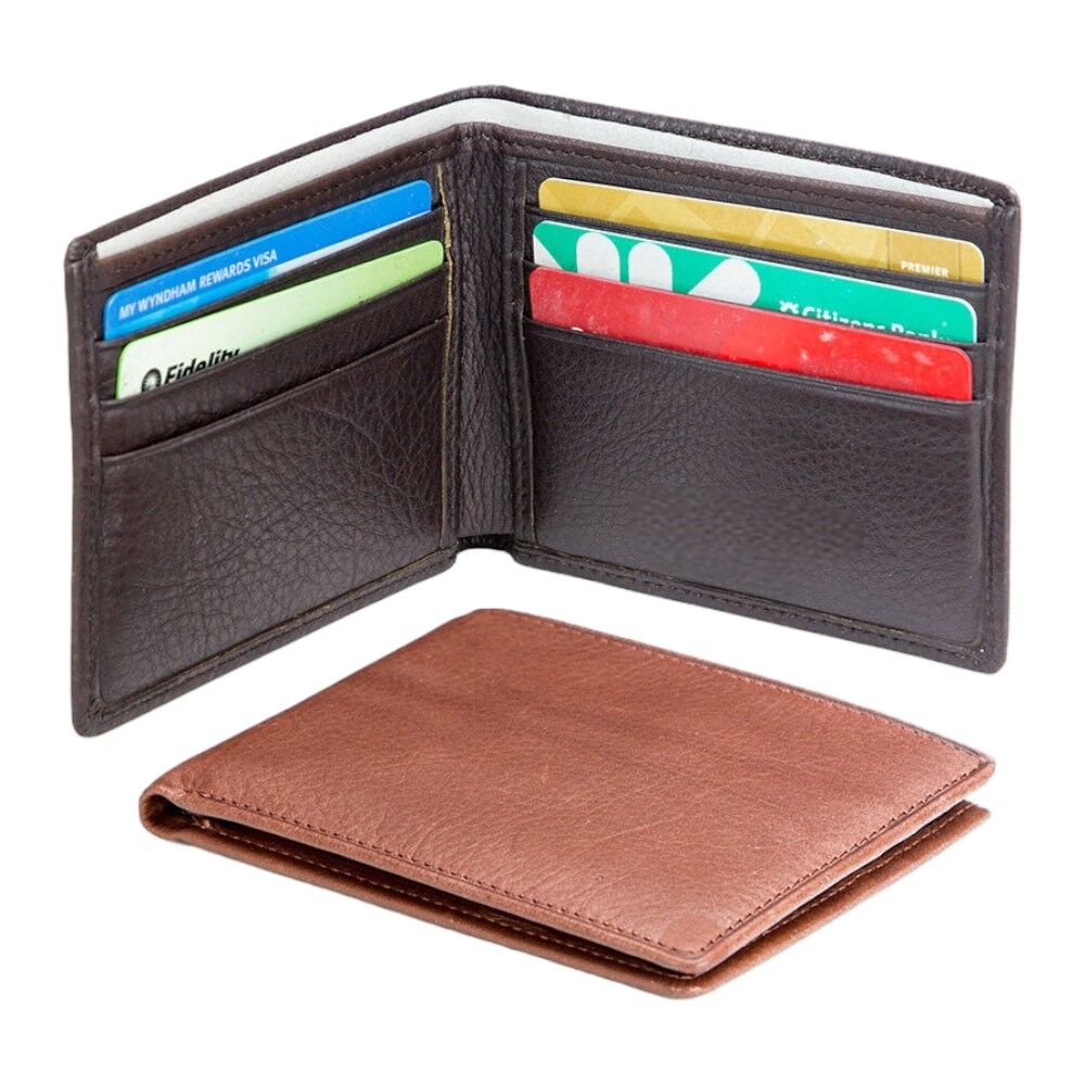 Rfid Multiple Pockets Men's Leather Wallets Bank Cards Holder Daily ...