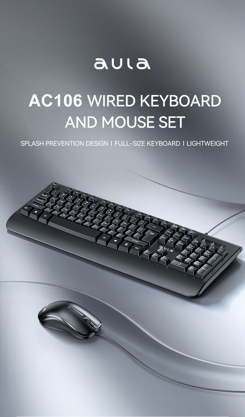 Bulk Buy China Wholesale Aula Ac106 Wired Keyboard Mouse Set Business ...
