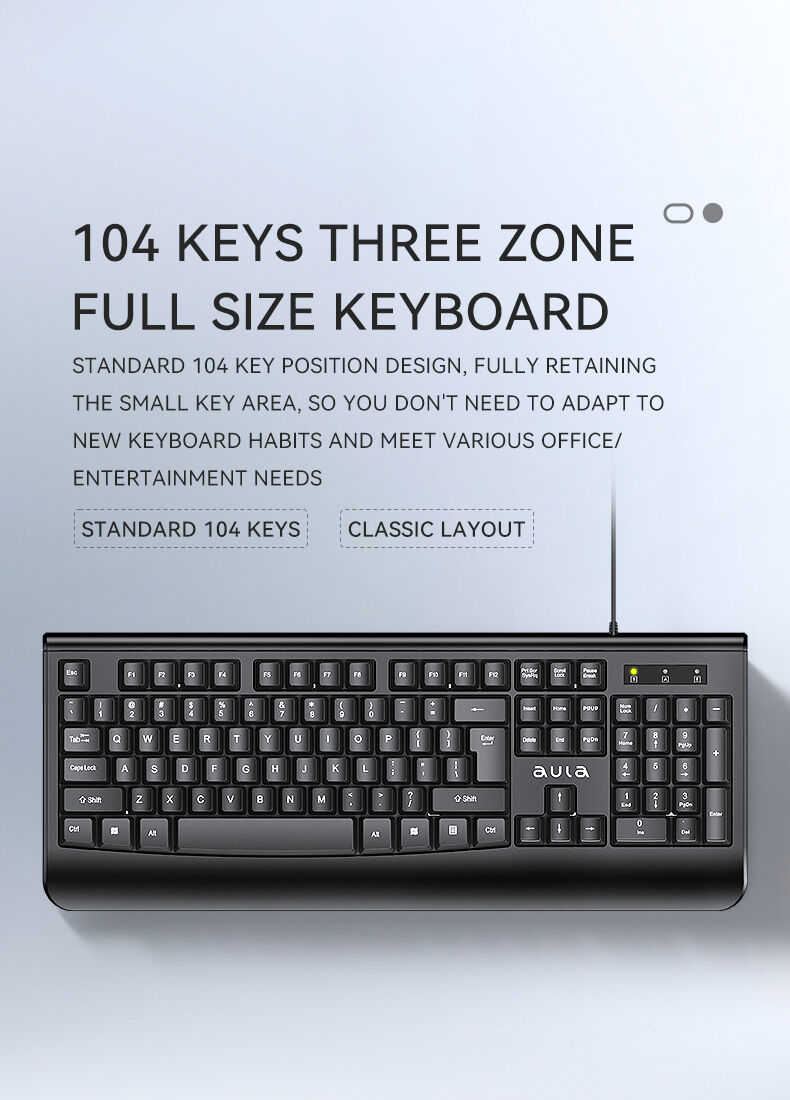Bulk Buy China Wholesale Aula Ac106 Wired Keyboard Mouse Set Business ...