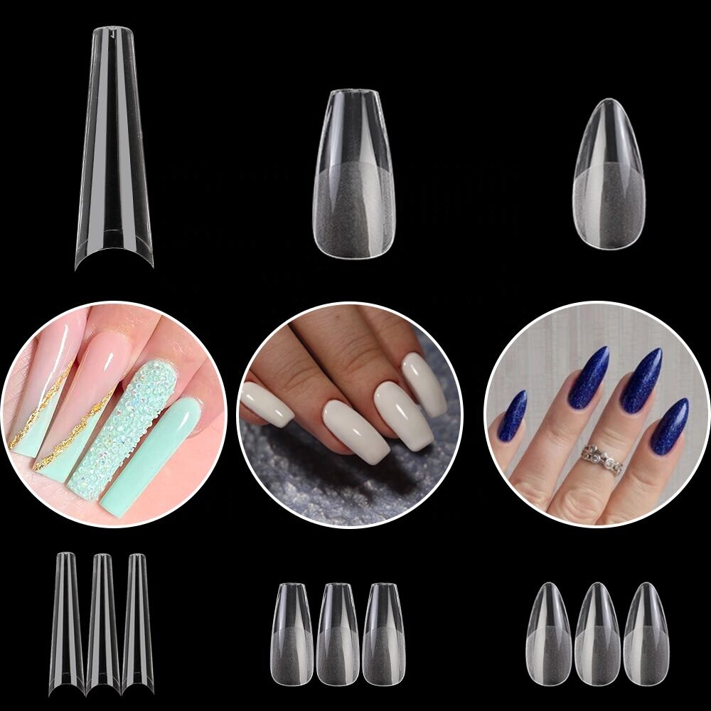 Wholesale Artificial Nail Tips 500pcs/box No C Curve French Nail Tips ...