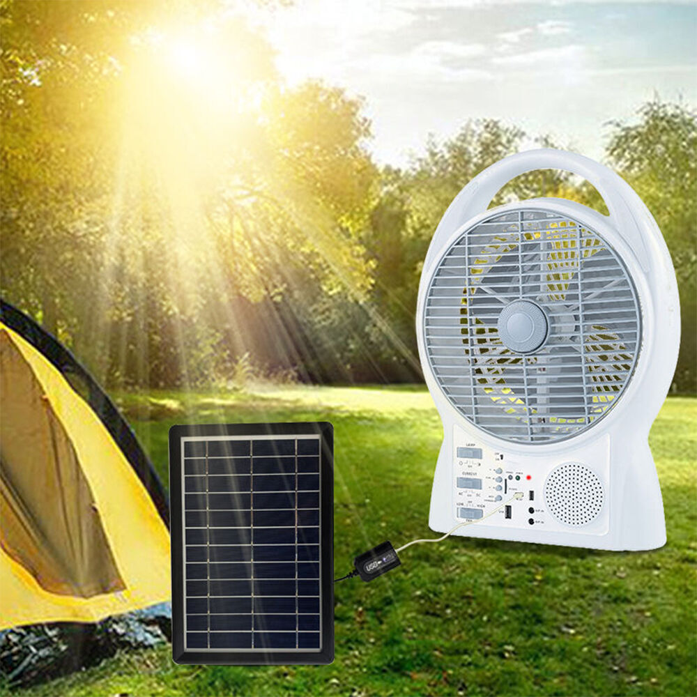 Wholesale Ac Dc 12 Inch Rechargeable Solar Powered Table Fan With Solar ...
