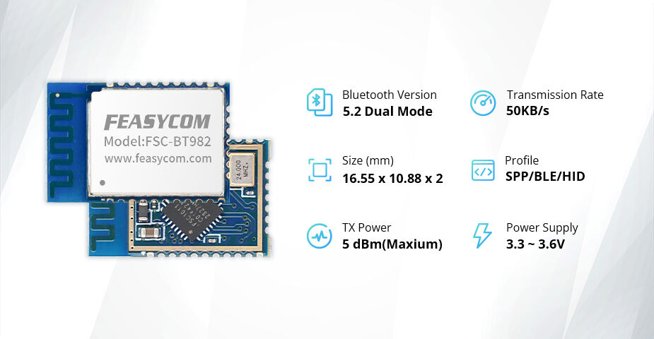 Feasycom Fsc-bt982 Low Power Consumption Small Size Low Cost Bluetooth ...