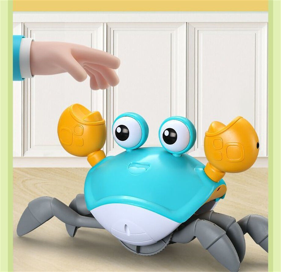 Interactive Walking Dancing Toy Electric Crawling Crab Music Sounds ...