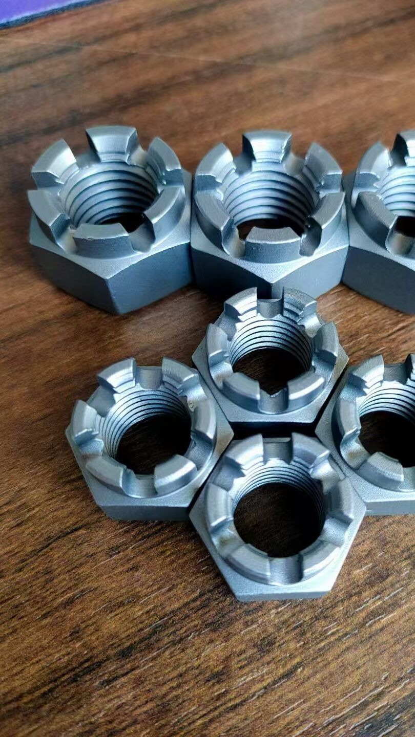 High Grade Hdg Surface Hex Slotted Nut Fine Thread M10 - 1.25 Castle ...