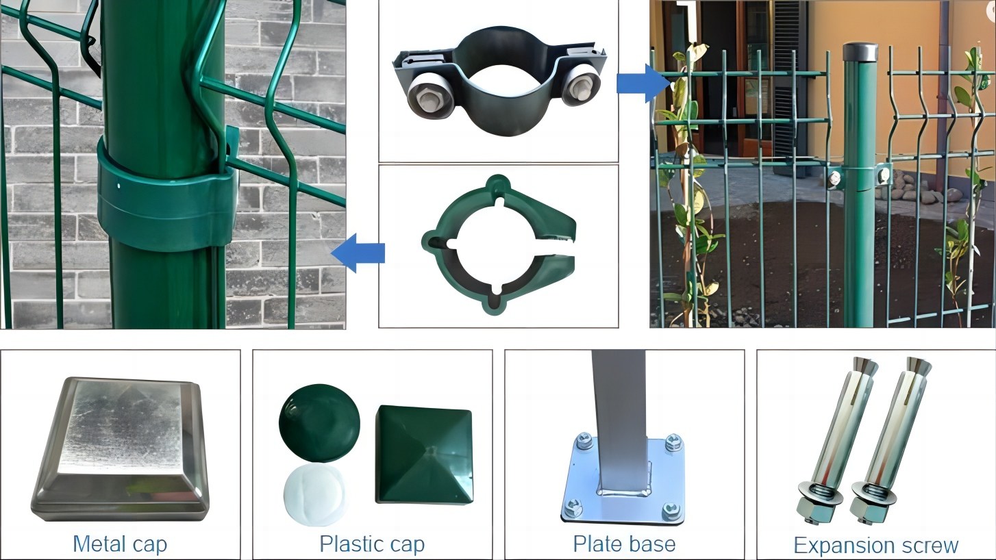 High Quality Galvanized Steel Metal Pvc Coated 3d V Bending Welded Curvy Wire Mesh Panel Fence ...