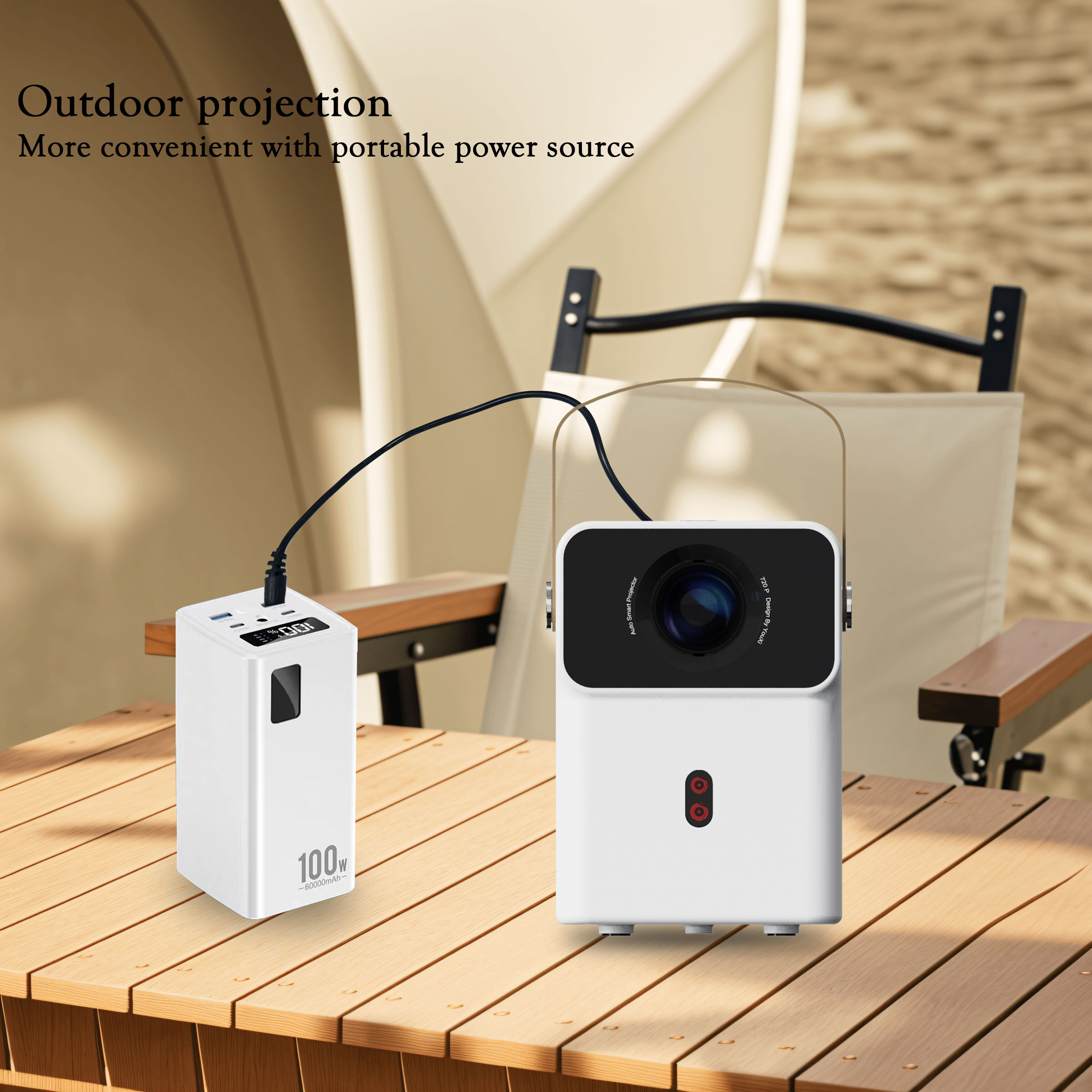 Smart Portable Wireless And Wire Projector 720p Wifi And Hd Projector ...