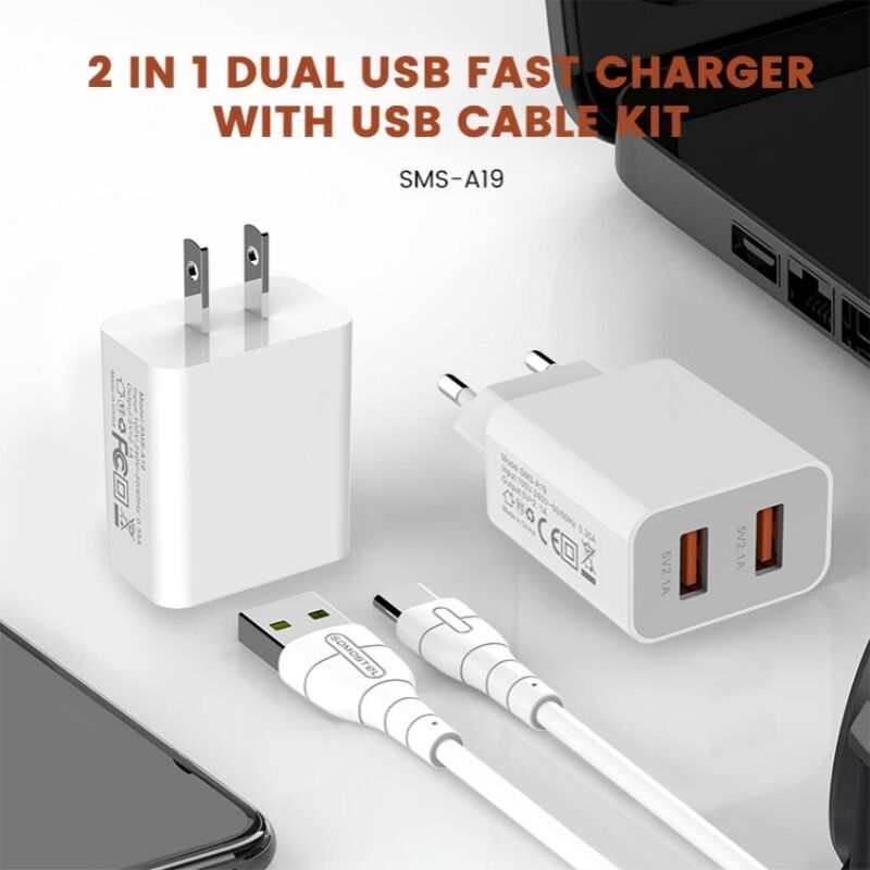 2 Usb Quick Charge Fast Usb Charger For Iphone 12 13 14 15 Pro Max ...