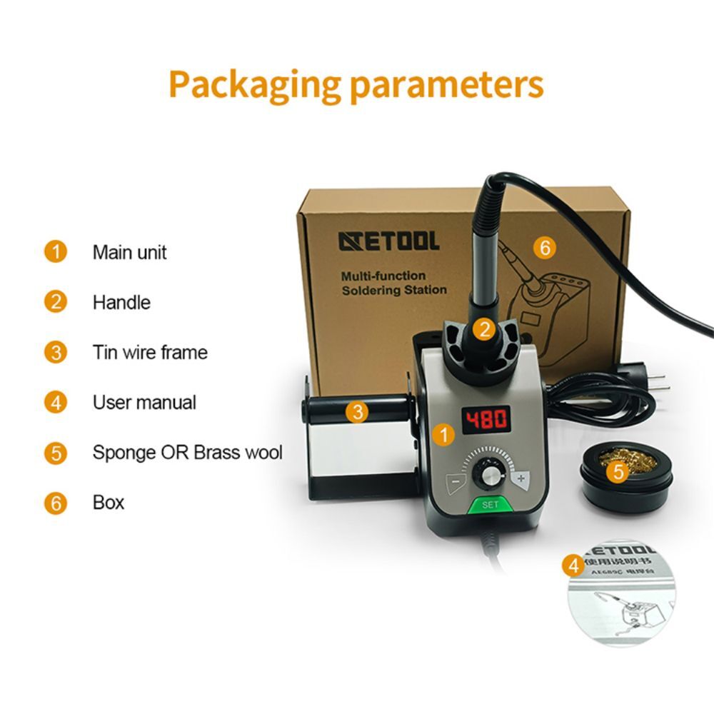 Atetool Ae 689c Soldering Station With Adjustable Temperature Welding ...