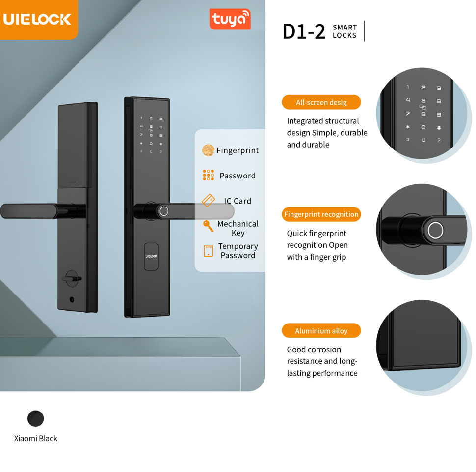 Uielock D1-2 Fingerprint Smart Handle Door Lock $57.25 - Wholesale ...