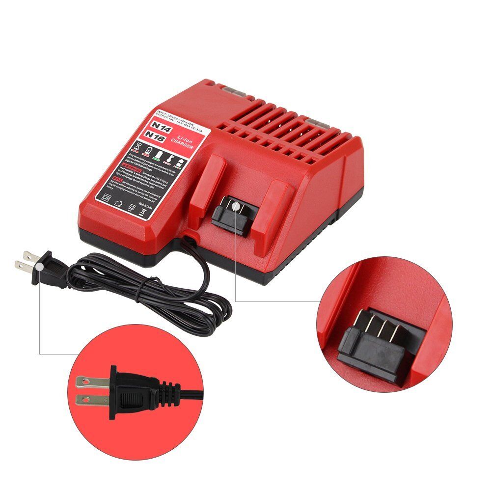 Li-ion 12v 14.4v 18v 3a Lithium Battery Rapid Charger Replaceable Power ...