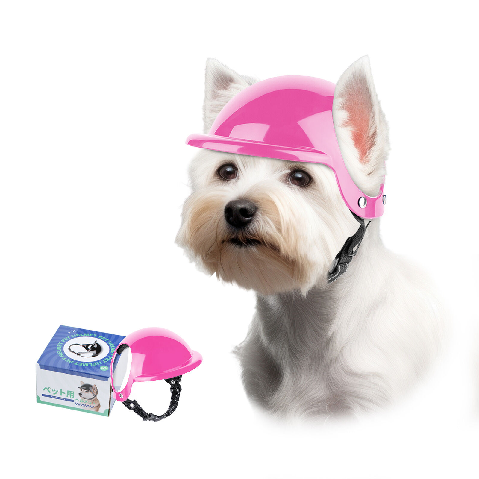 Hot Sell Pet Helmet Motorcycle Dog Helmets With Ear Holes Riding Sports ...