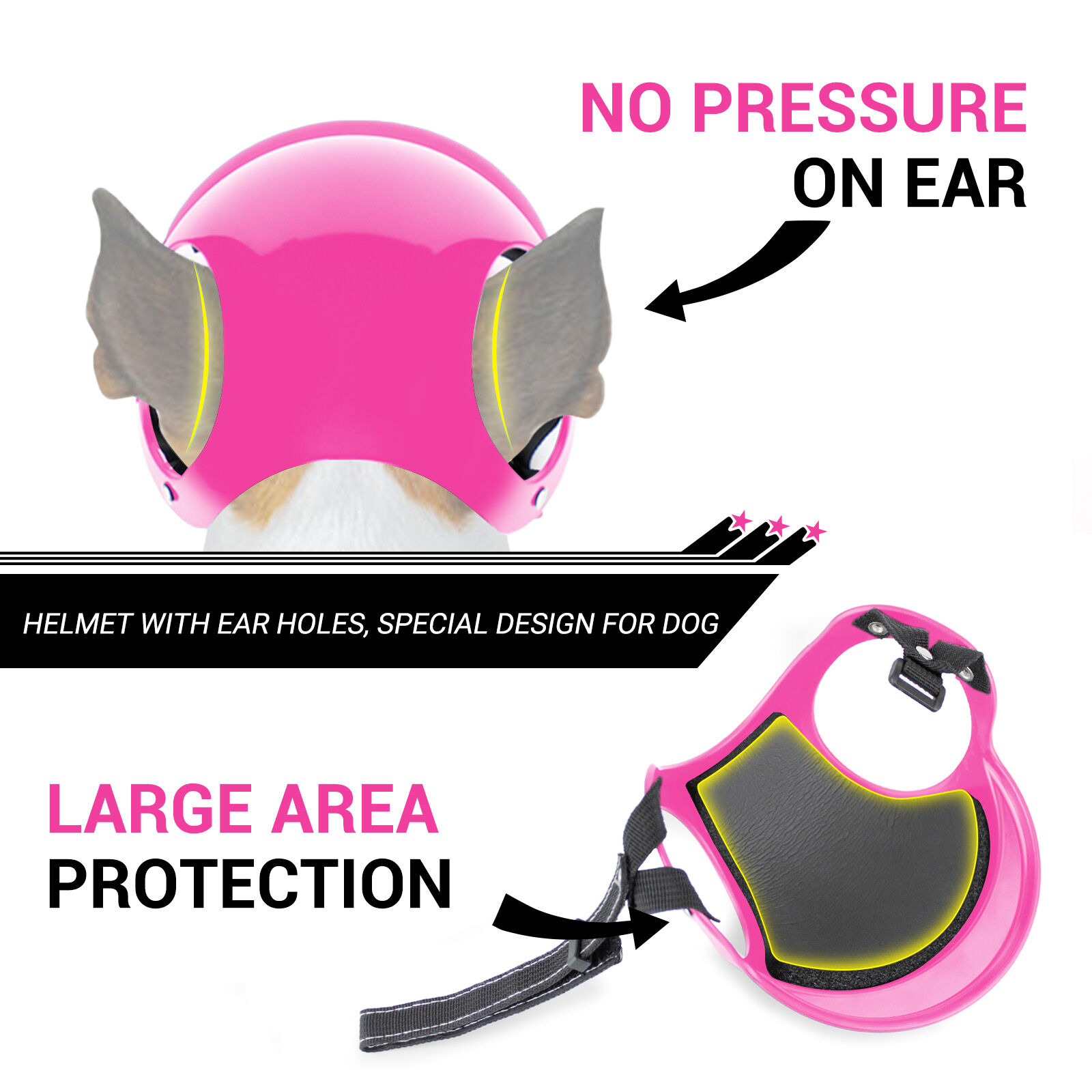 Hot Sell Pet Helmet Motorcycle Dog Helmets With Ear Holes Riding Sports ...