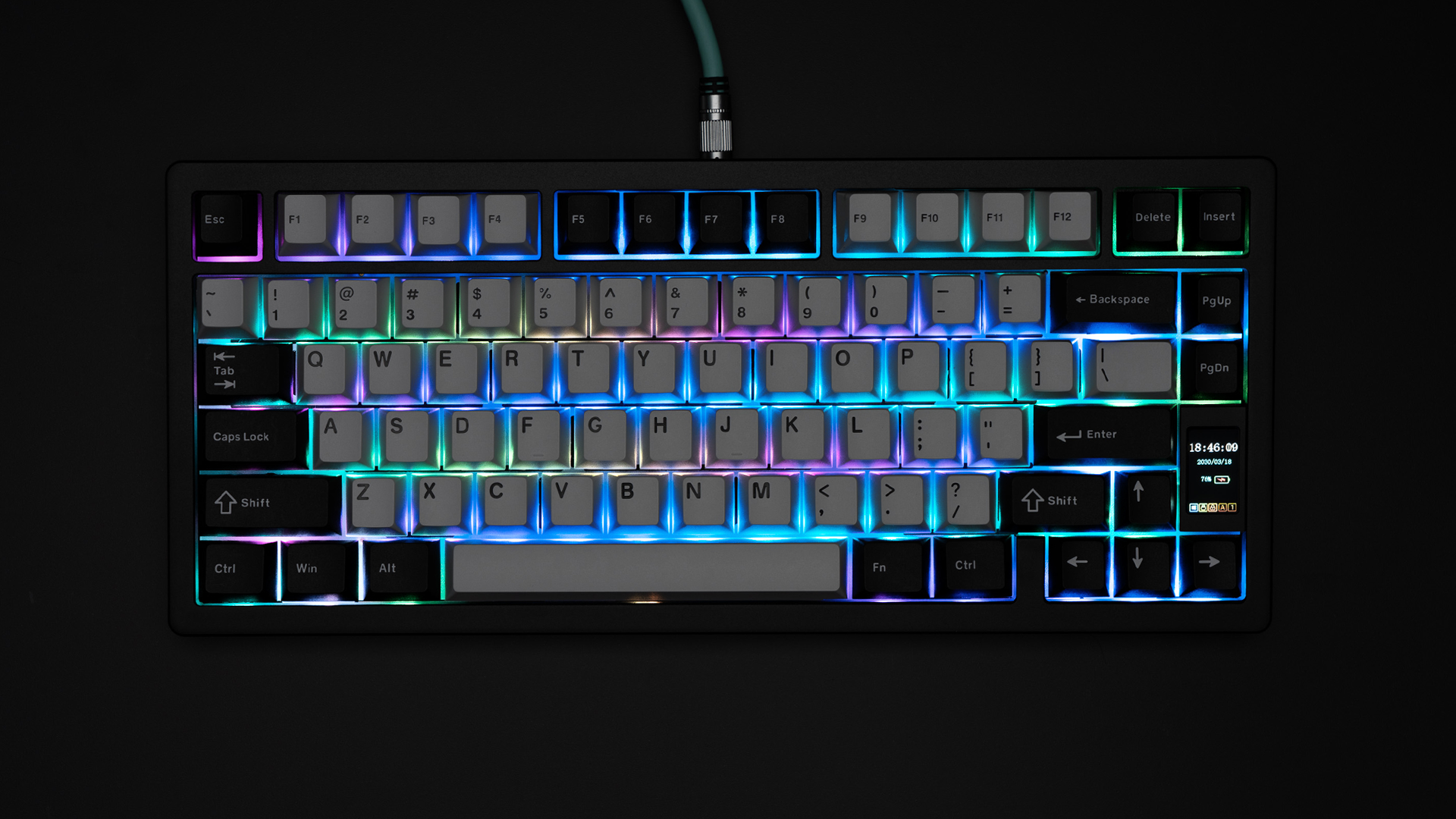 1.6mm Non-flex Cut Pcb Cnc Alu Mechanical Keyboard With Screen Wireless ...