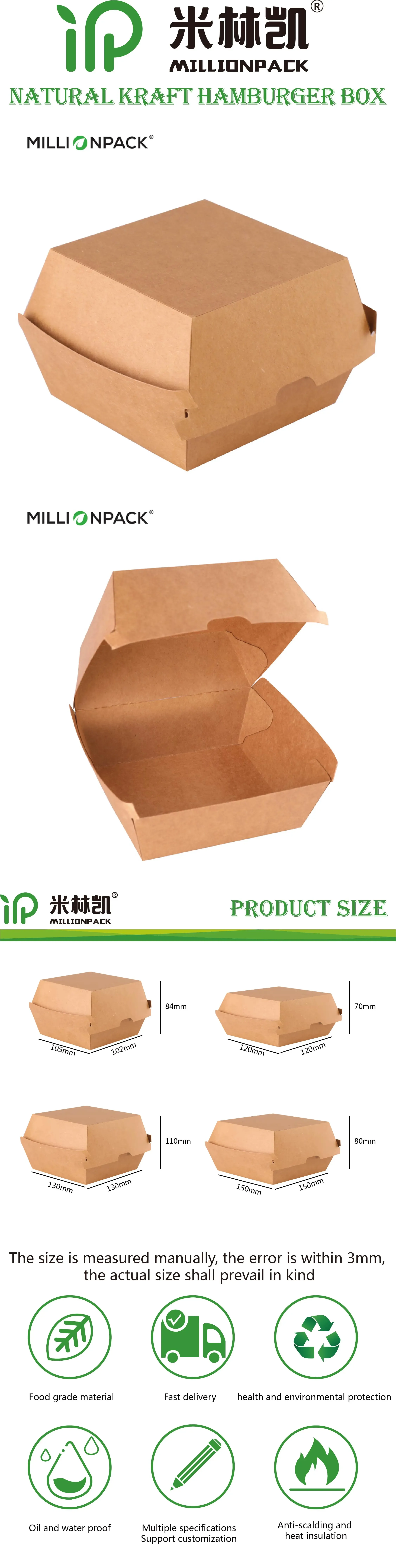 Bulk Buy China Wholesale Wholesale Corrugated Hamburger Box For Fast ...