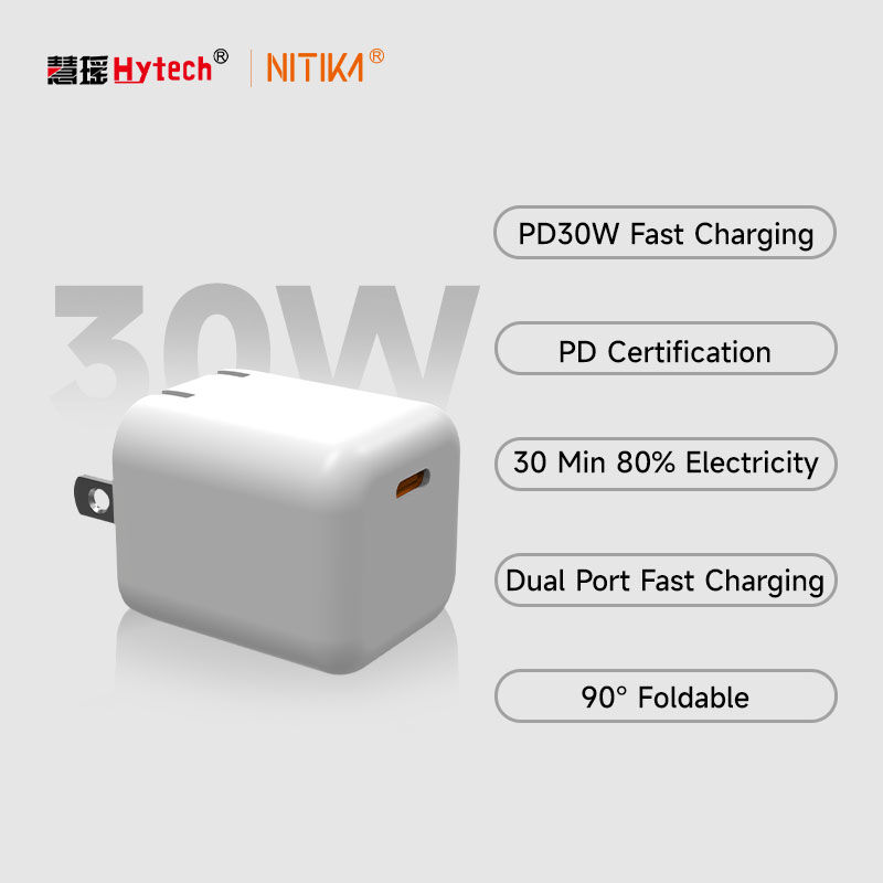 Ac003 Portable Pd30w Mobile Wall Charger, Foldable Pin Mini-size Type-c ...